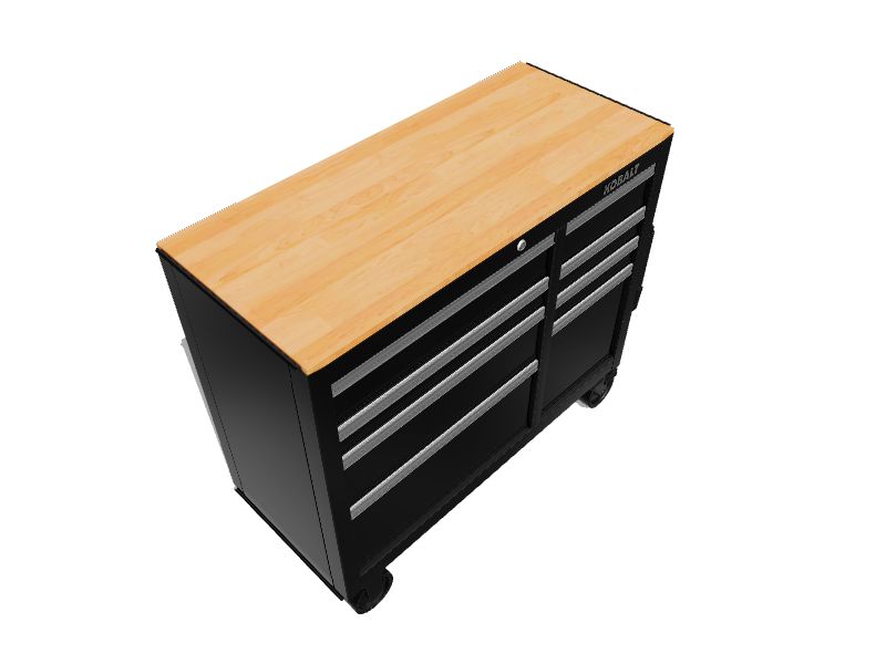 Kobalt 41 in W x 34.5 in H 8 Drawer Steel Tool Cabinet Black at Lowes