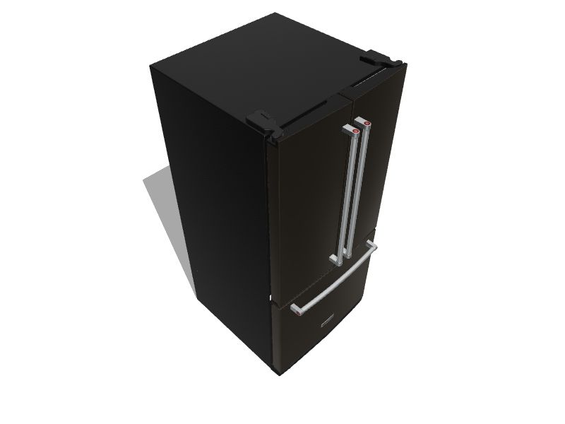 KitchenAid 19.7-cu ft French Door Refrigerator with Ice Maker (Black ...