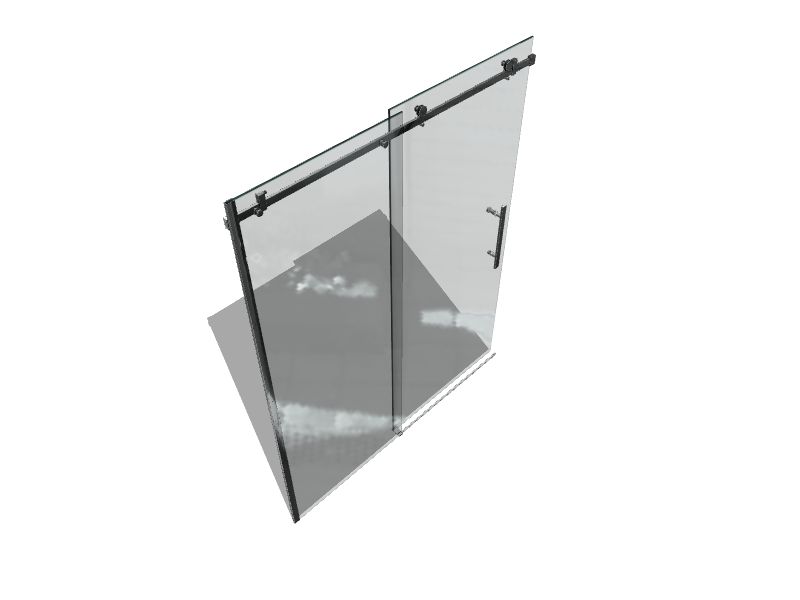 DreamLine Enigma Air Brushed Stainless Steel 56-in to 60-in W x 76-in H Frameless Sliding Shower ...