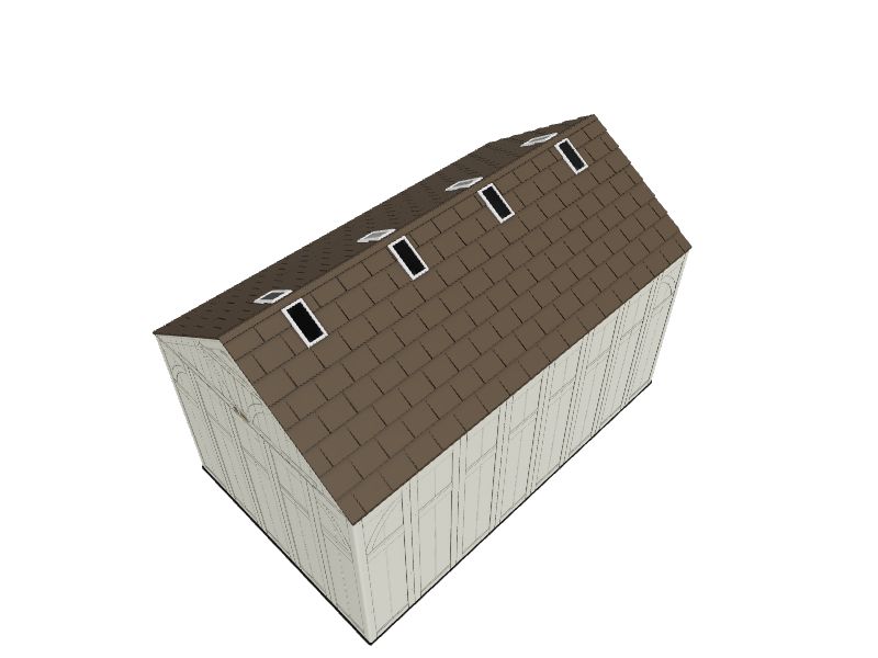 Suncast 8-ft x 13-ft Tremont Off-white Gable Resin Storage Shed in the ...