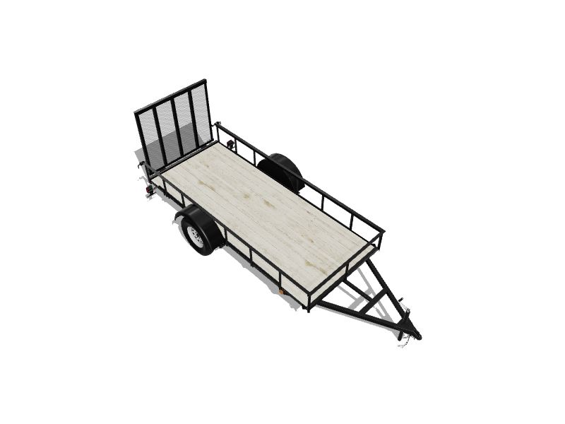 Carry-On Trailer 5-ft x 12-ft Treated Lumber Utility Trailer with Ramp ...