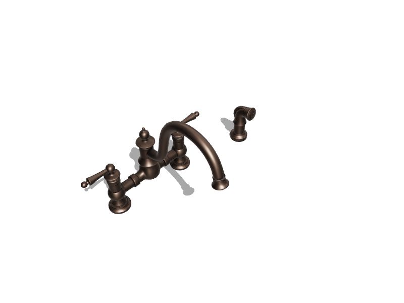 Moen Waterhill Oil-Rubbed Bronze Double Handle High-arc Kitchen Faucet ...