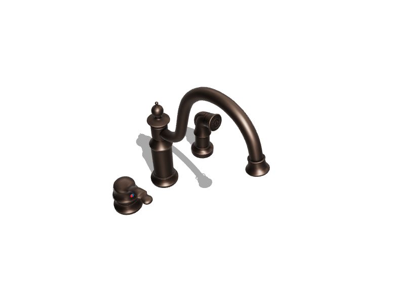 Moen Waterhill Oil-Rubbed Bronze Single Handle High-arc Kitchen Faucet ...