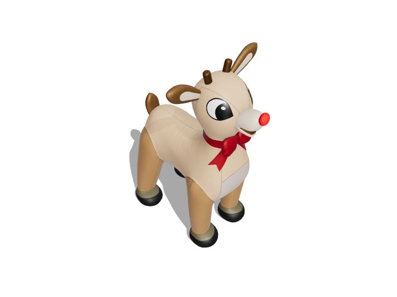 Gemmy Rudolph 4.99-ft Lighted Rudolph Christmas Inflatable at Lowes.com