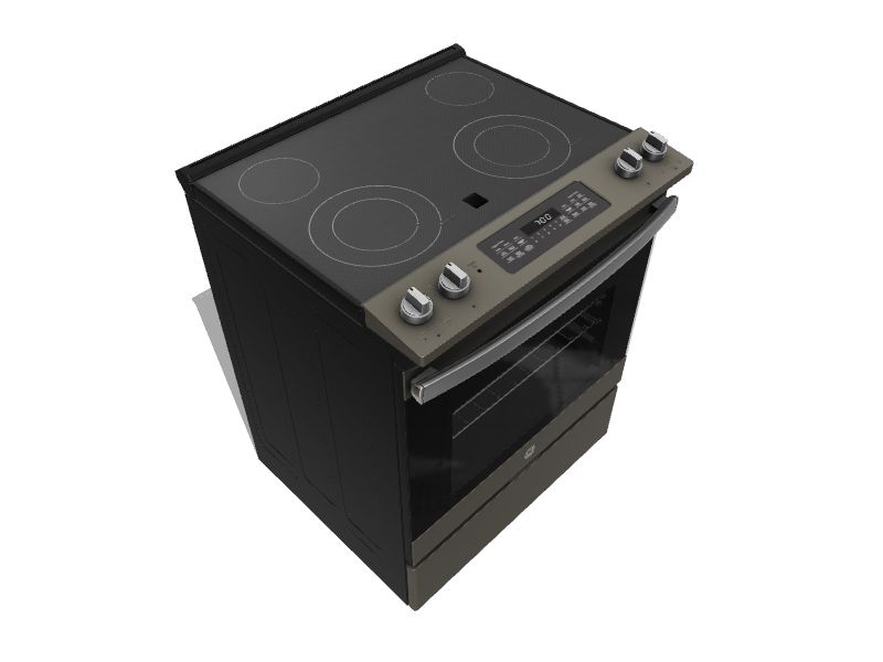 GE 30-in Glass Top 4 Elements 5.3-cu ft Self-Cleaning Slide-in Electric ...