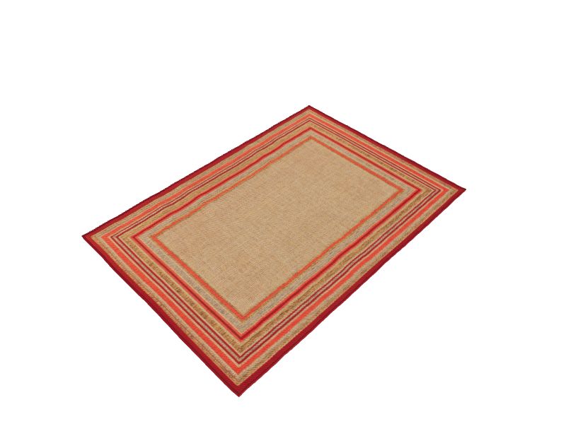 allen + roth Outdoor 5 X 7 (ft) Red Outdoor Border Mid-century Modern ...