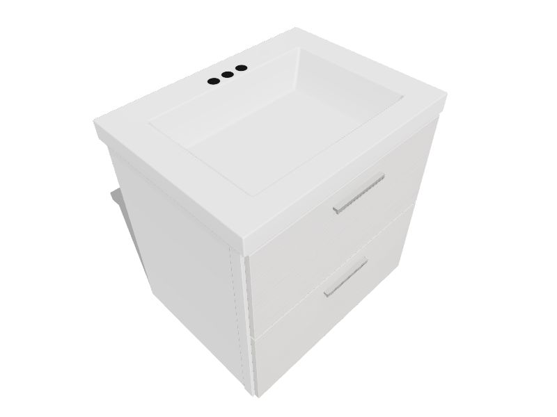 Style Selections Acadia 24-in White Single Sink Bathroom Vanity with ...
