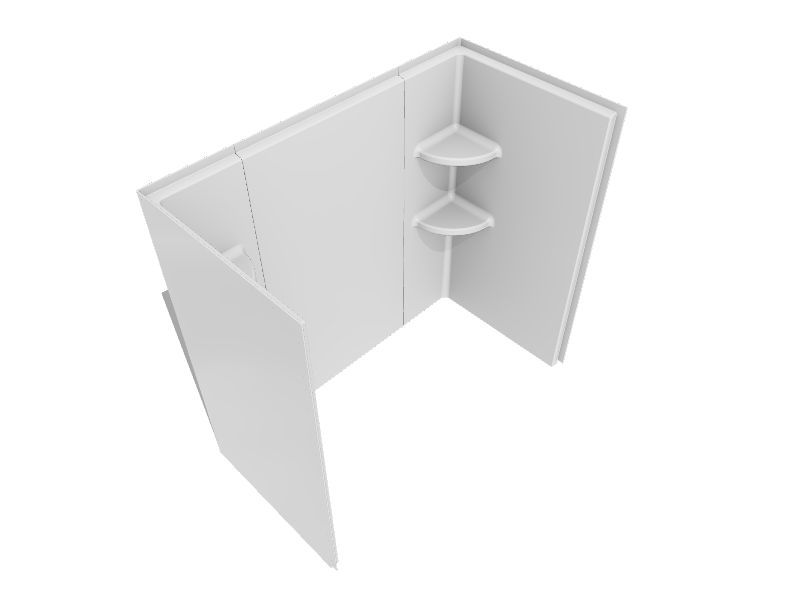 Jacuzzi Primo 60-in x 32-in x 58-in 3-Piece Direct To Stud White ...