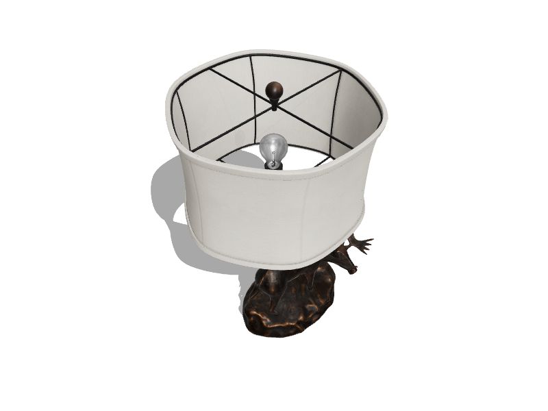 Litex Ozark 22-in Bronze On/Off Switch Table Lamp with Fabric Shade in ...