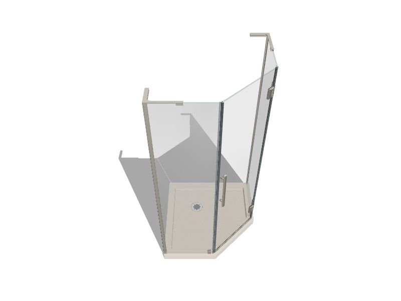 Dreamline Prism Plus Biscuit 2 Piece 36 In X 36 In X 75 In Base Door
