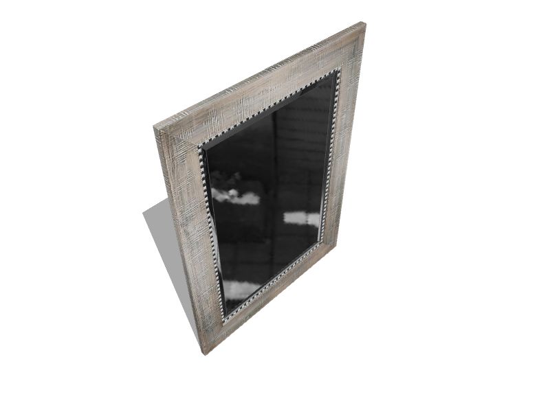 allen + roth 33-in W x 45-in H Gray with Pewter Framed Wall Mirror at ...