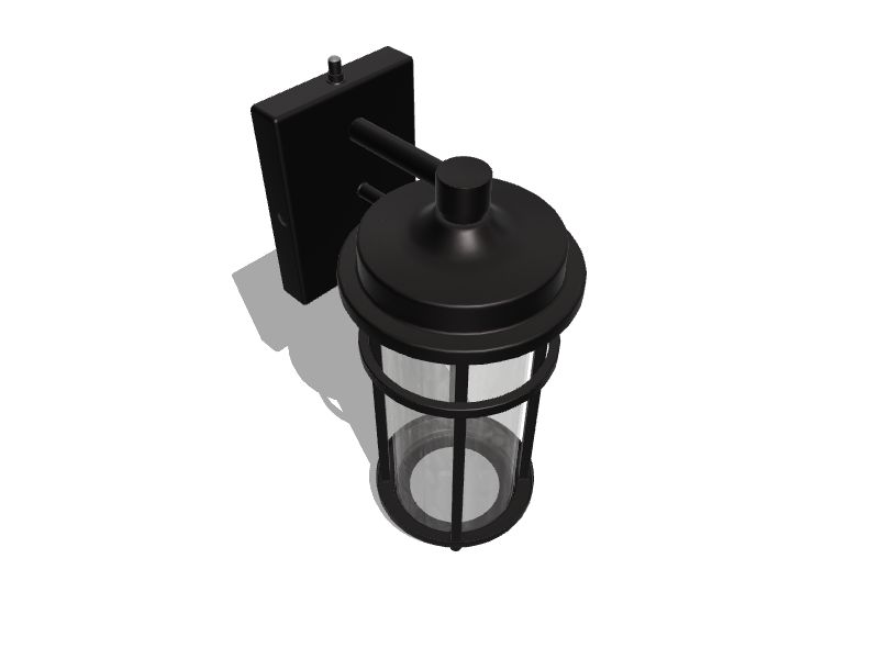 allen + roth Clear spring 13.5-in H Black Integrated LED Outdoor Wall ...