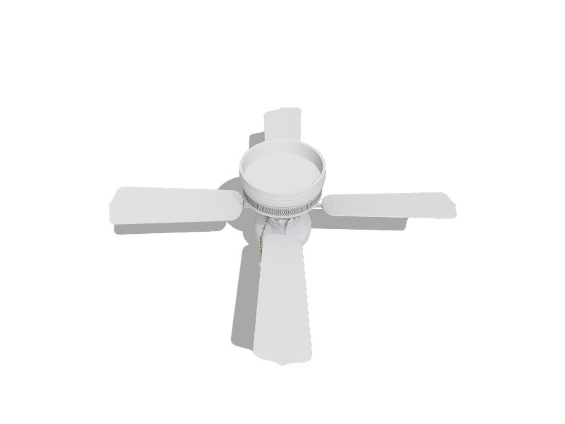 Litex Celeste 42-in White with White/Whitewash Blades LED Indoor Flush ...