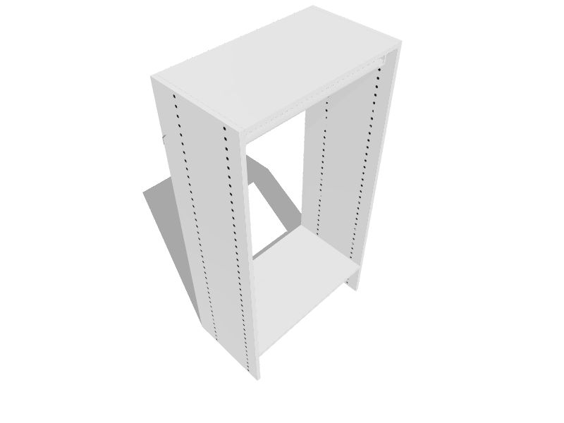 Easy Track 1-ft to 2.094-ft W x 7-ft H White Solid Shelving Wood Closet ...