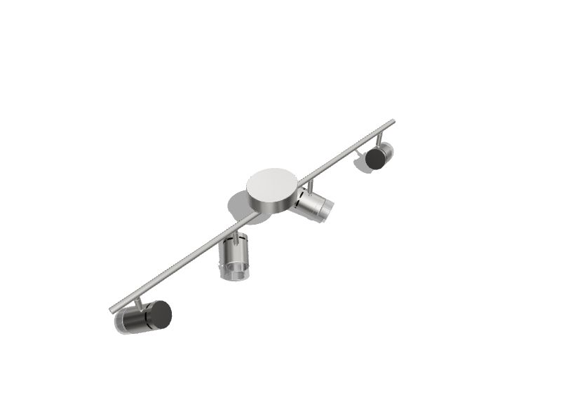 allen + roth Leyden 29.7-in 4-Light Brushed Nickel dimmable LED ...