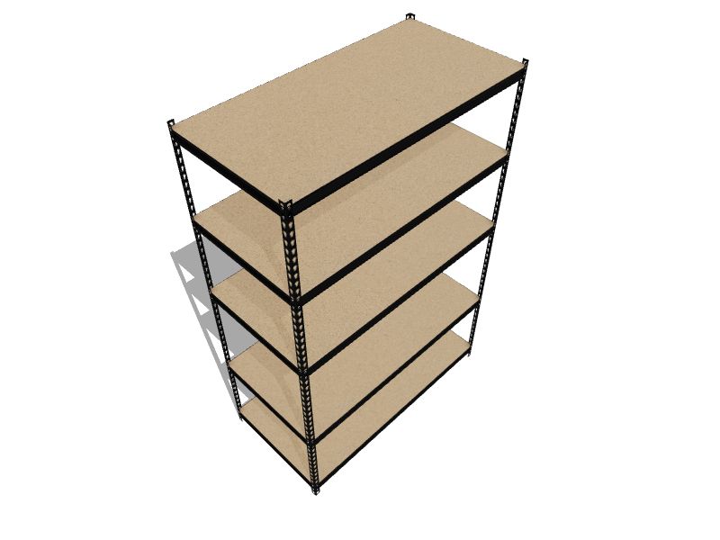 edsal Muscle Rack Steel Heavy Duty 5-Tier Utility Shelving Unit (48-in ...