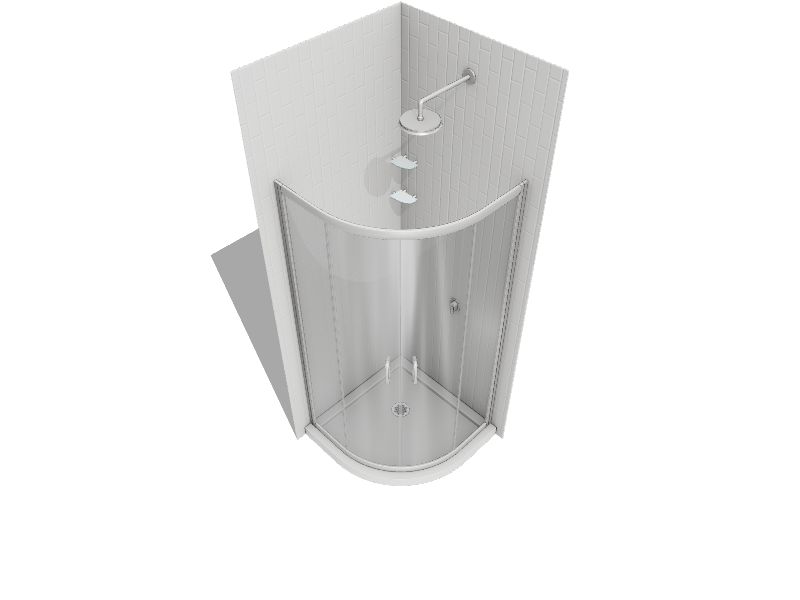 DreamLine Prime 2-Piece 33-in W x 33-in L x 75-in H Round Corner Shower ...