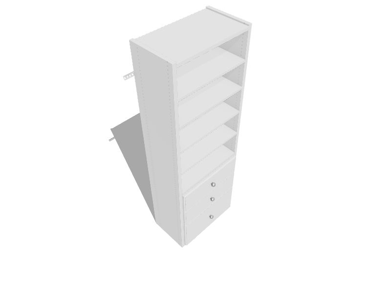 Easy Track 2.1-ft to 2.1-ft W x 7-ft H White Solid Shelving Wood Closet ...