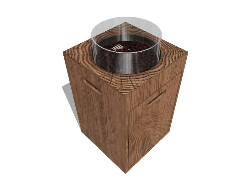 allen + roth 16-in W 30000-BTU Brown Composite Propane Gas Fire Column ...