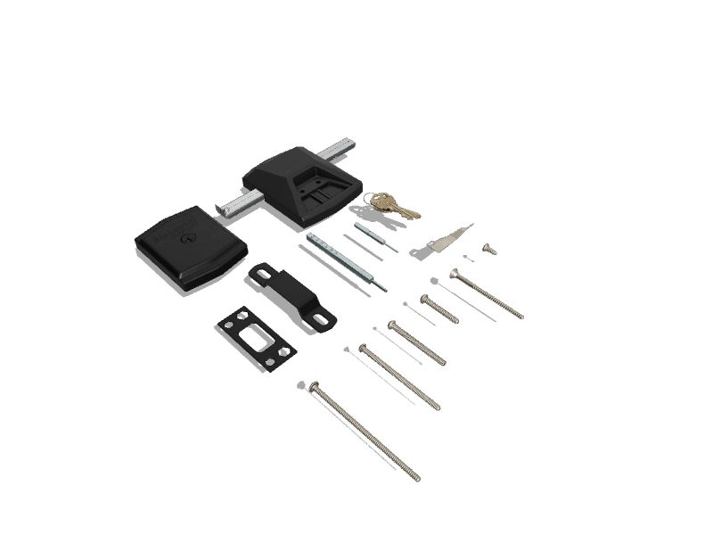 National Hardware 2-3/10-in Black Gate Lock in the Gate Hardware ...