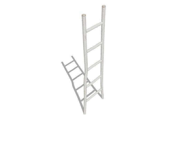 Aspire Home Accents Country Style White Blanket Ladder - Solid Wood ...
