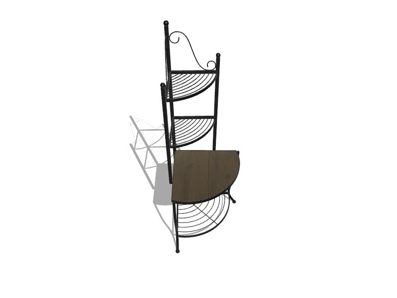 4D Concepts Transitional Metal/Slate Metal Bakers Rack at Lowes.com
