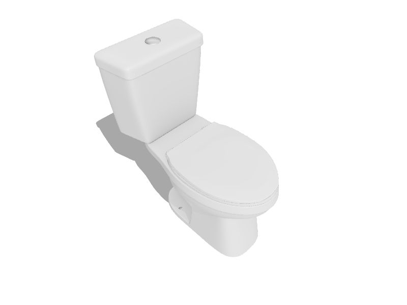 AquaSource Ultra-High Efficiency White Round Chair Height 2-piece ...