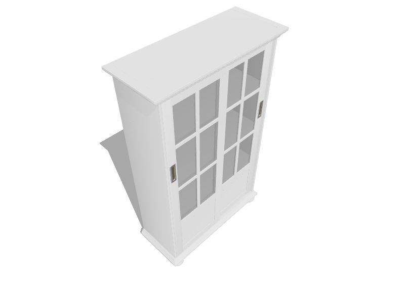 Ameriwood Home Sona White 4-Shelf Bookcase with Doors (31.75-in W x 51-in H x 13-in D) DE48133 ...
