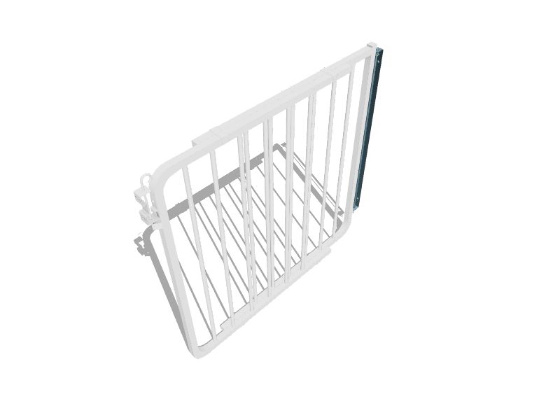 Cardinal Gates Auto-Lock Gate 40.5-in x 29.5-in Hardware Mounted White ...