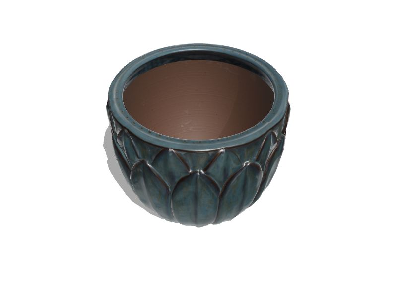 allen + roth 10.03-in W x 10.24-in H Green Ceramic Planter at Lowes.com