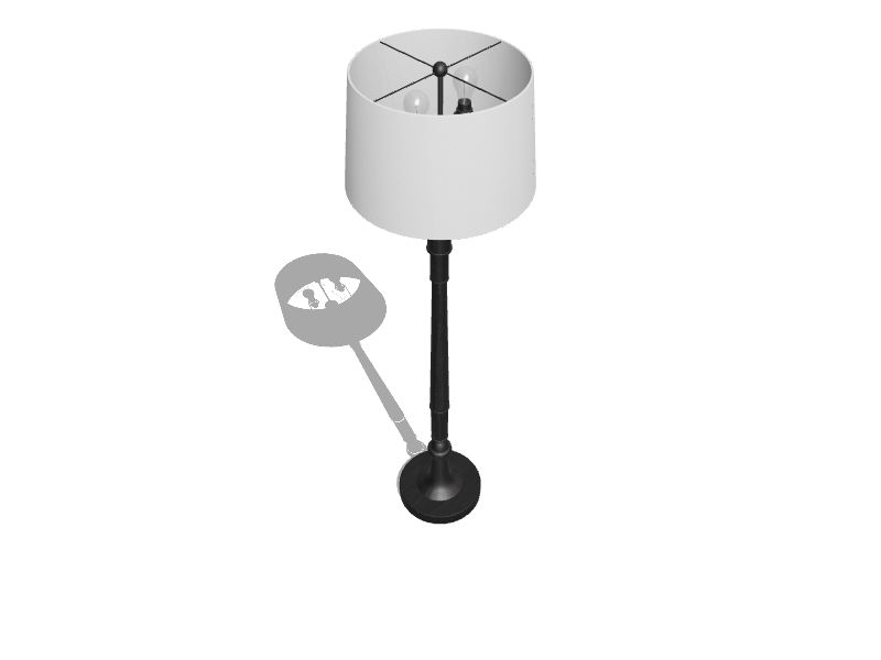 Gather Home 58.75-in Grey Wash Shaded Floor Lamp in the Floor Lamps ...