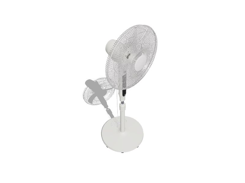 Utilitech 16-in 12-Speed Indoor White Oscillating Pedestal Fan with ...