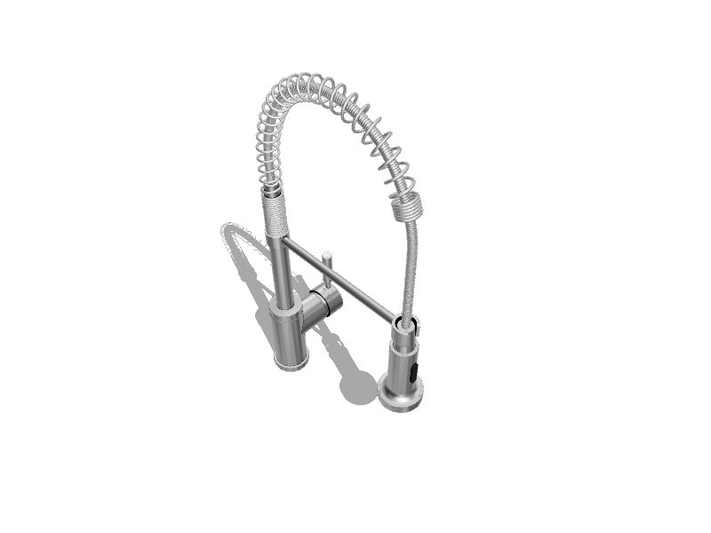 Sir Faucet Chrome Single Handle High-arc Kitchen Faucet with Sprayer in ...