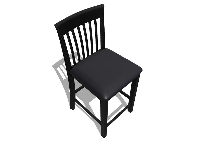 Linon Torino Craftsman Counter Stool Black 24-in H Counter height ...