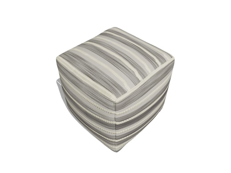 allen + roth 16"x16"x16" Woven Pouf Casual Multi Pouf Ottoman in the ...