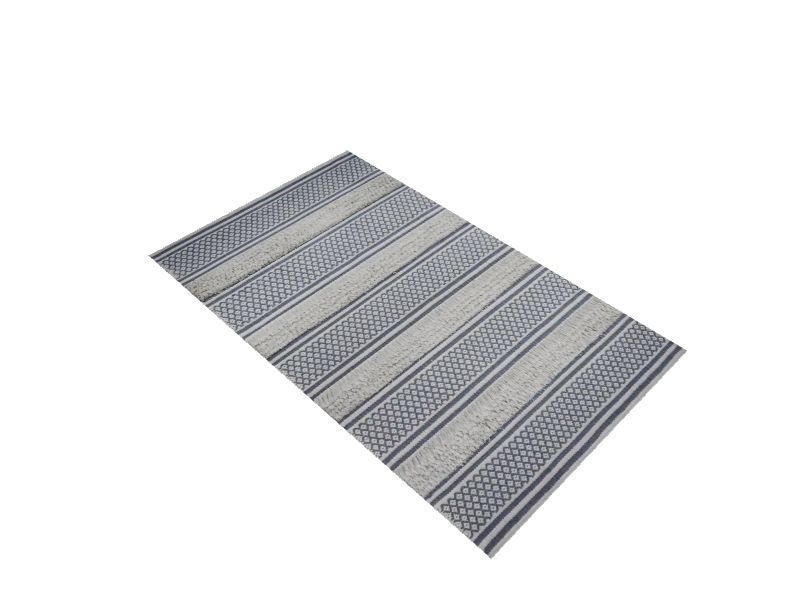 allen + roth 3 X 5 (ft) Gray Indoor Stripe Throw Rug at Lowes.com