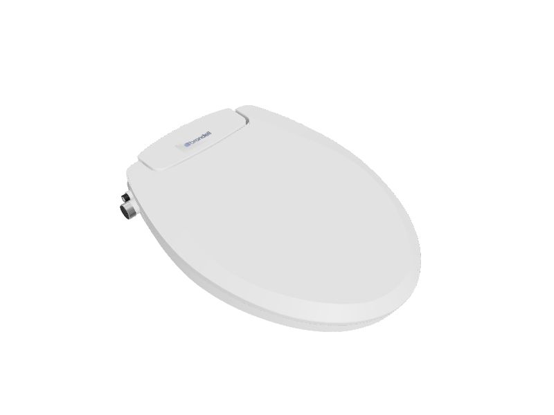 Brondell Ecoseat Plastic White Round Soft Close Bidet Toilet Seat S101