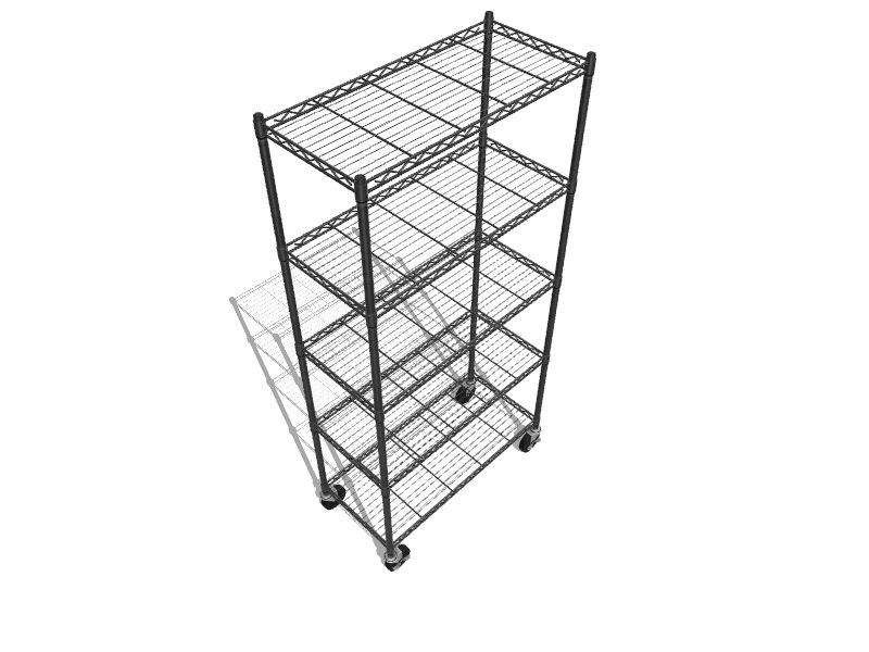TRINITY Steel 5-Tier Utility Shelving Unit (36-in W x 18-in D x 71-in H ...