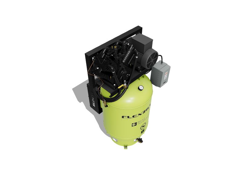 Flexzilla 120-Gallons Two Stage 175 PSI Vertical Quiet Air Compressor ...