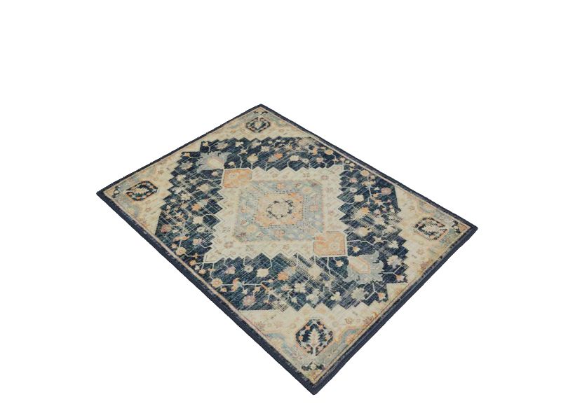allen + roth Ellaria 10 X 13 (ft) Blue Indoor Distressed/Overdyed Area ...