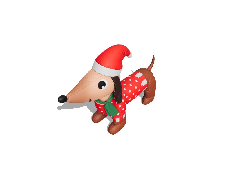 Gemmy 2.8-ft Lighted Dog Christmas Inflatable at Lowes.com