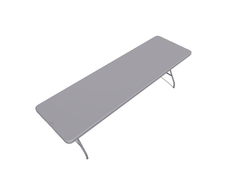 Cosco 2.6-ft x 8-ft Indoor or Outdoor Rectangle Resin Gray Folding ...