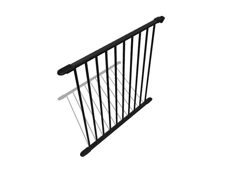 BabyDan 28.4-in x 28-in Hardware Mounted Black Metal Safety Gate ...