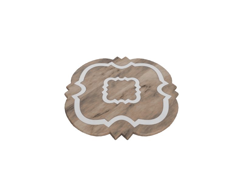 The GG Collection 1-Tier Brown Mango Wood Full Circle Tabletop Lazy ...