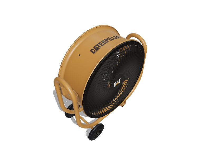 Cat 24-in 3-Speed High Velocity Indoor Yellow Pedestal Fan in the ...