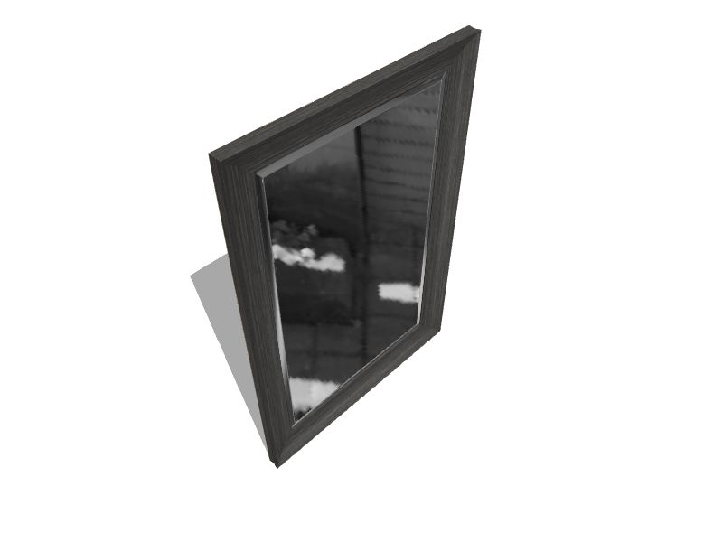allen + roth 30-in W x 42-in H Gray Framed Wall Mirror 335990 at Lowes.com