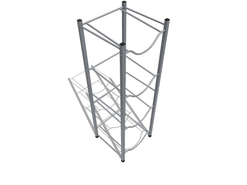 Mind Reader Metal Heavy Duty 4-Tier Utility Shelving Unit (13.39-in W x ...