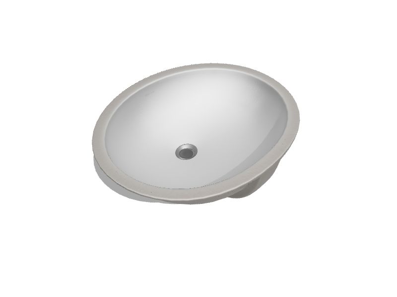 allen + roth Vitreous China Undermount Oval White Bathroom Sink (19-in ...