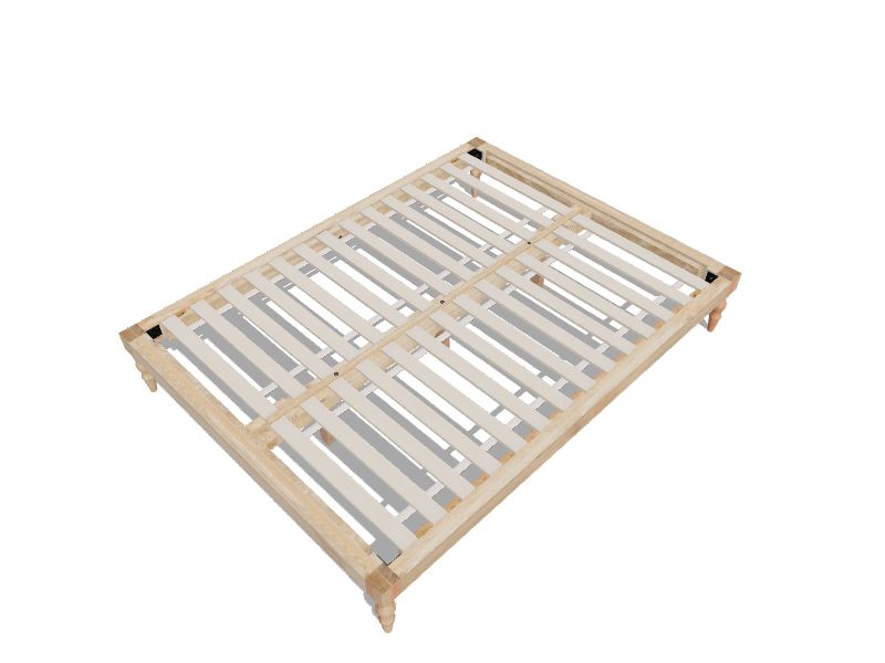 MH LONDON Bed Natural Queen Wood Bed Frame MH-BD-11500 at Lowes.com