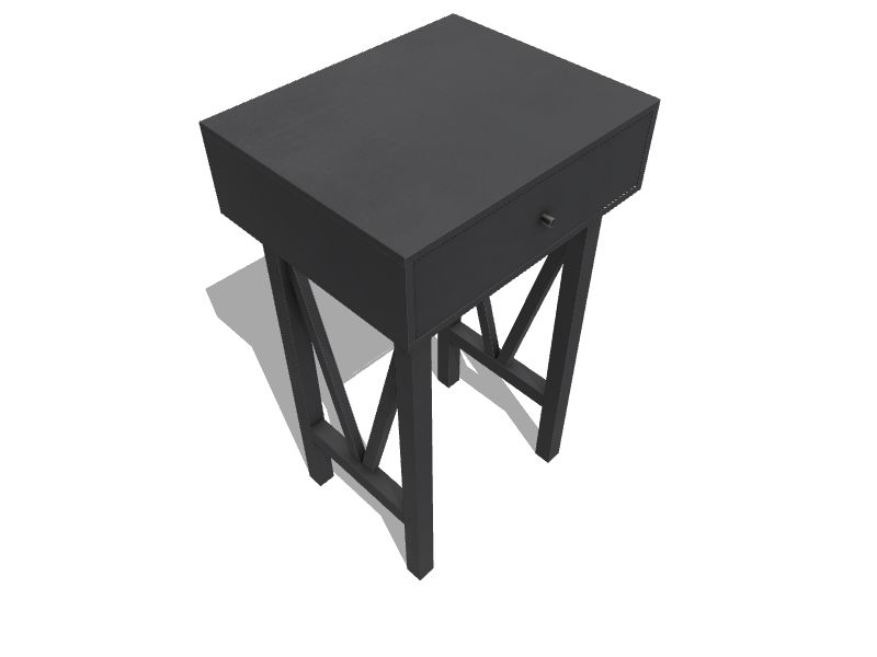 allen + roth 17-in W x 28-in H Gold Coast Wood Midcentury End Table ...